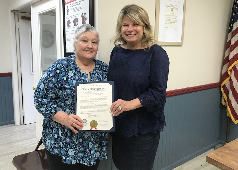 VFW Auxiliary Post 2476 honors Blanche Conklin for 50 years of service ...